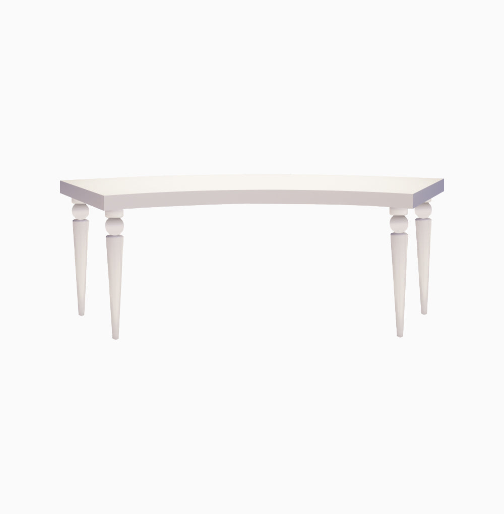 CURVED TABLE SECTION – White Rental